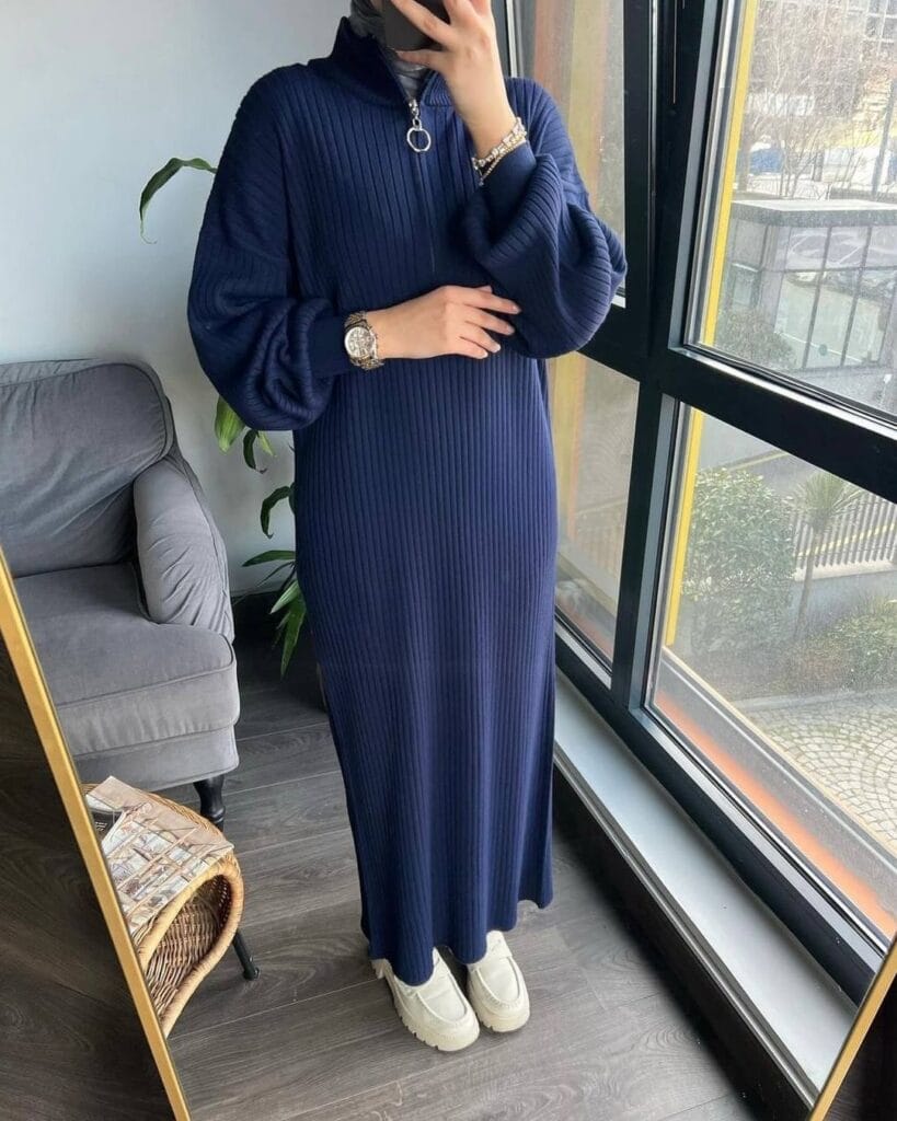 Zip Long BodyCon Dress (Winter Collection) – ibrahim Pret